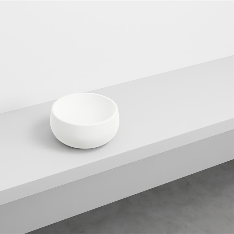 Mini Waskom Ø30x14,5 cm – Rond - mat wit - Sanitear