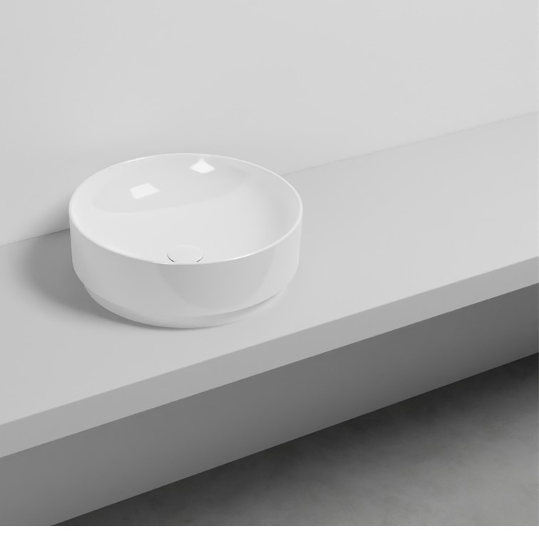 Waskom Ø45x15 cm – Rond Hoogglans Wit | Italiaans Design - Sanitear