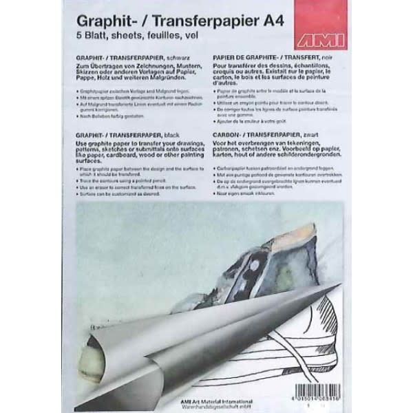 Grafiet transfer papier 3 vel A2 - Regenboog