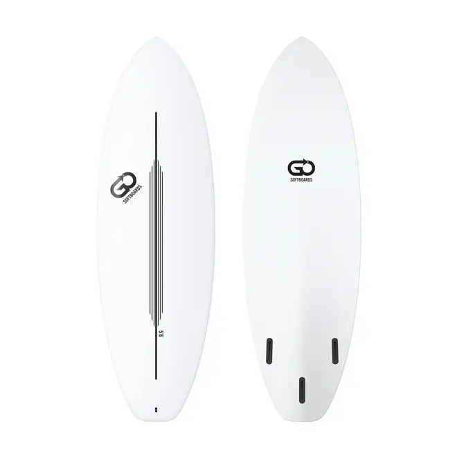 5'6 GO Softboard - 3 Fin - White - Aloha Beachclub, Surfschool & Surfshop