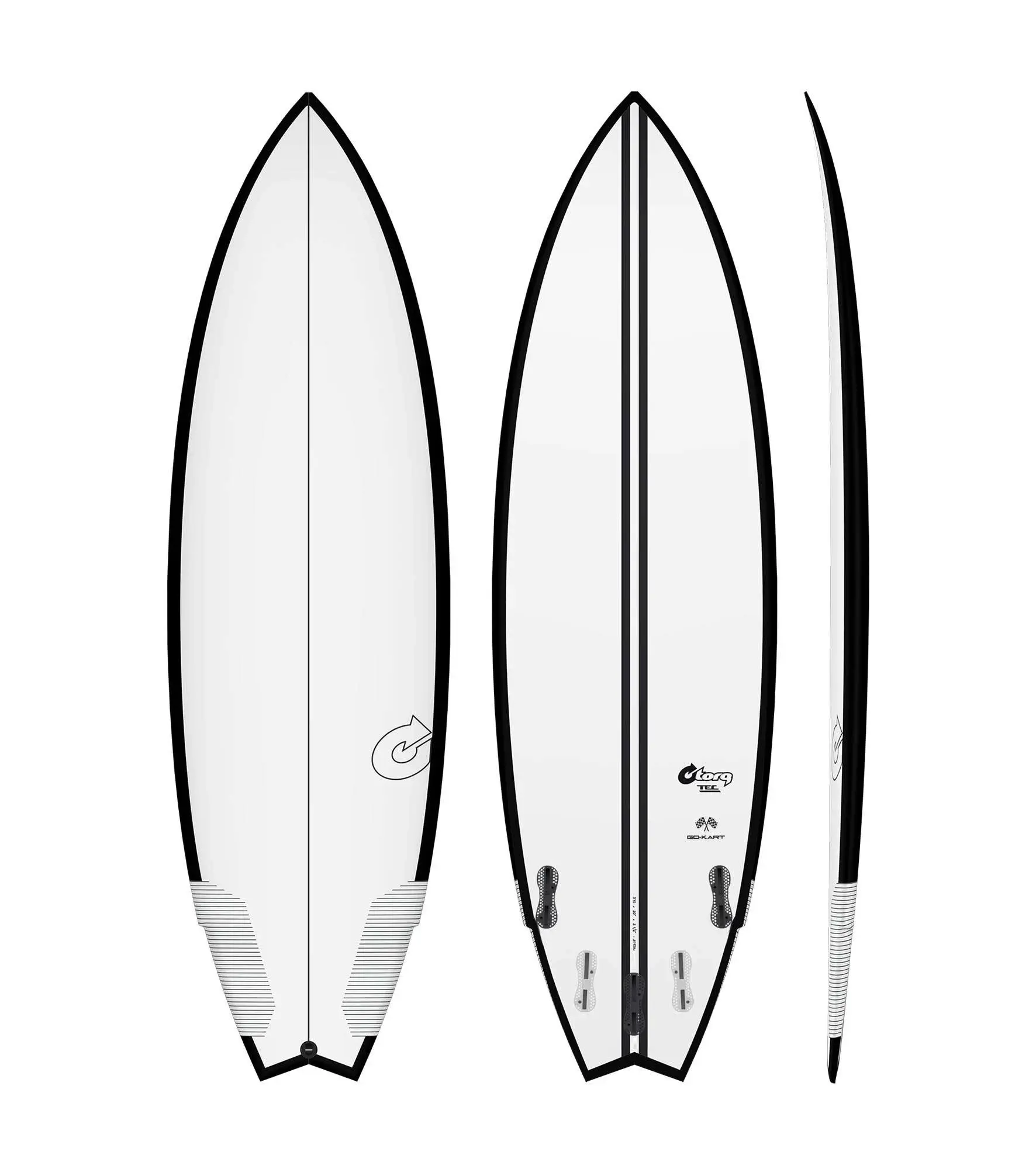 6'6 Torq GoKart TEC - FCS II - 5 Fin - Black Rail - Aloha Beachclub ...