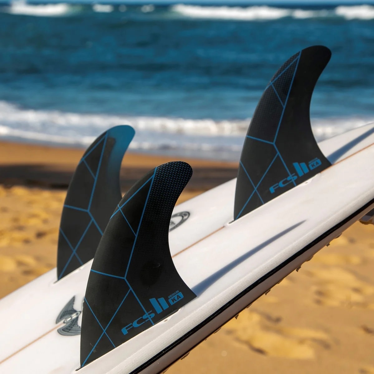 FCS II Kolohe Andino PC Black/Blue Thruster Fins - Aloha Beachclub ...
