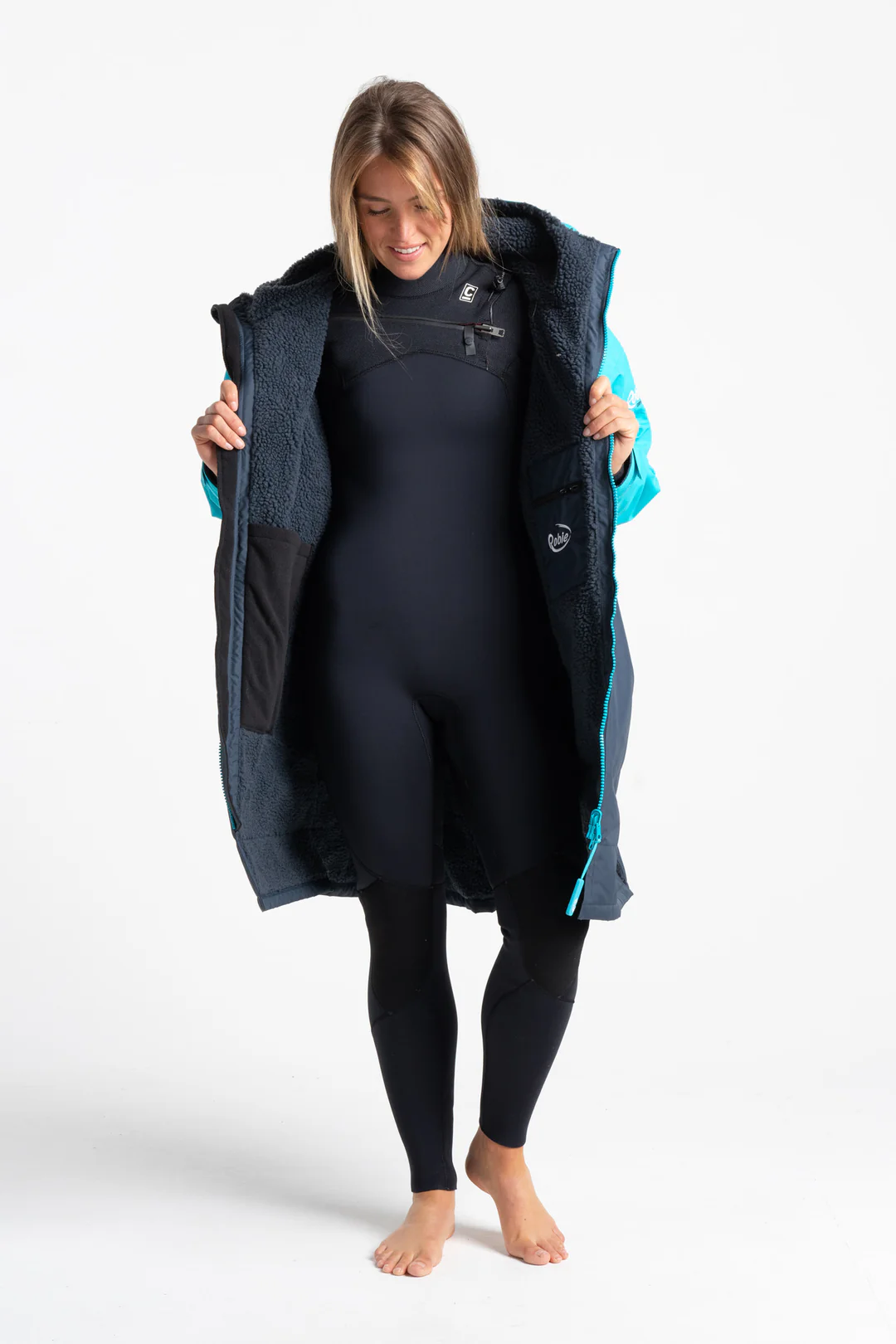 Robie Dry Series Recycled Long Sleeve Changing Robe India Ink - Aloha ...