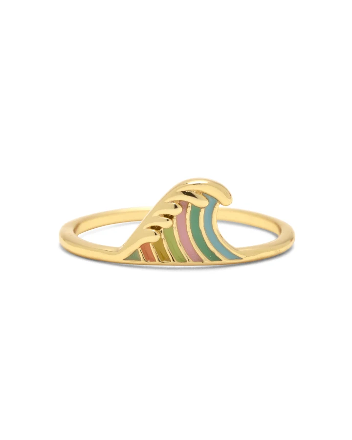Pura Vida Pura Vida Crashing Waves Ring Gold - Aloha Beachclub ...