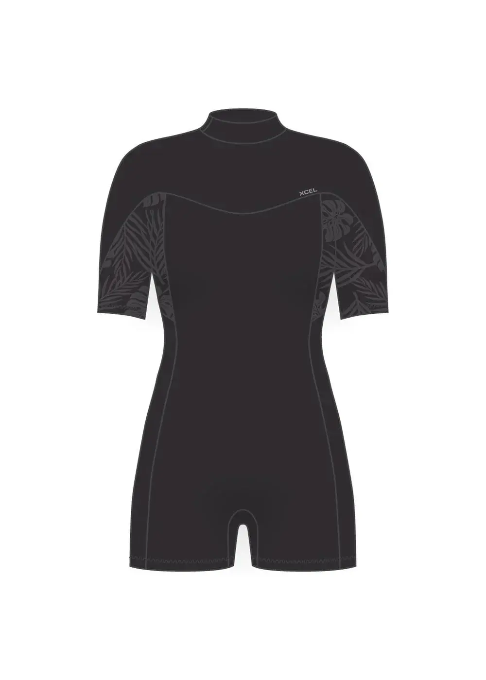 Xcel Axis 2/2 Dames S/S Springsuit Black Palm-Monstera - Aloha ...
