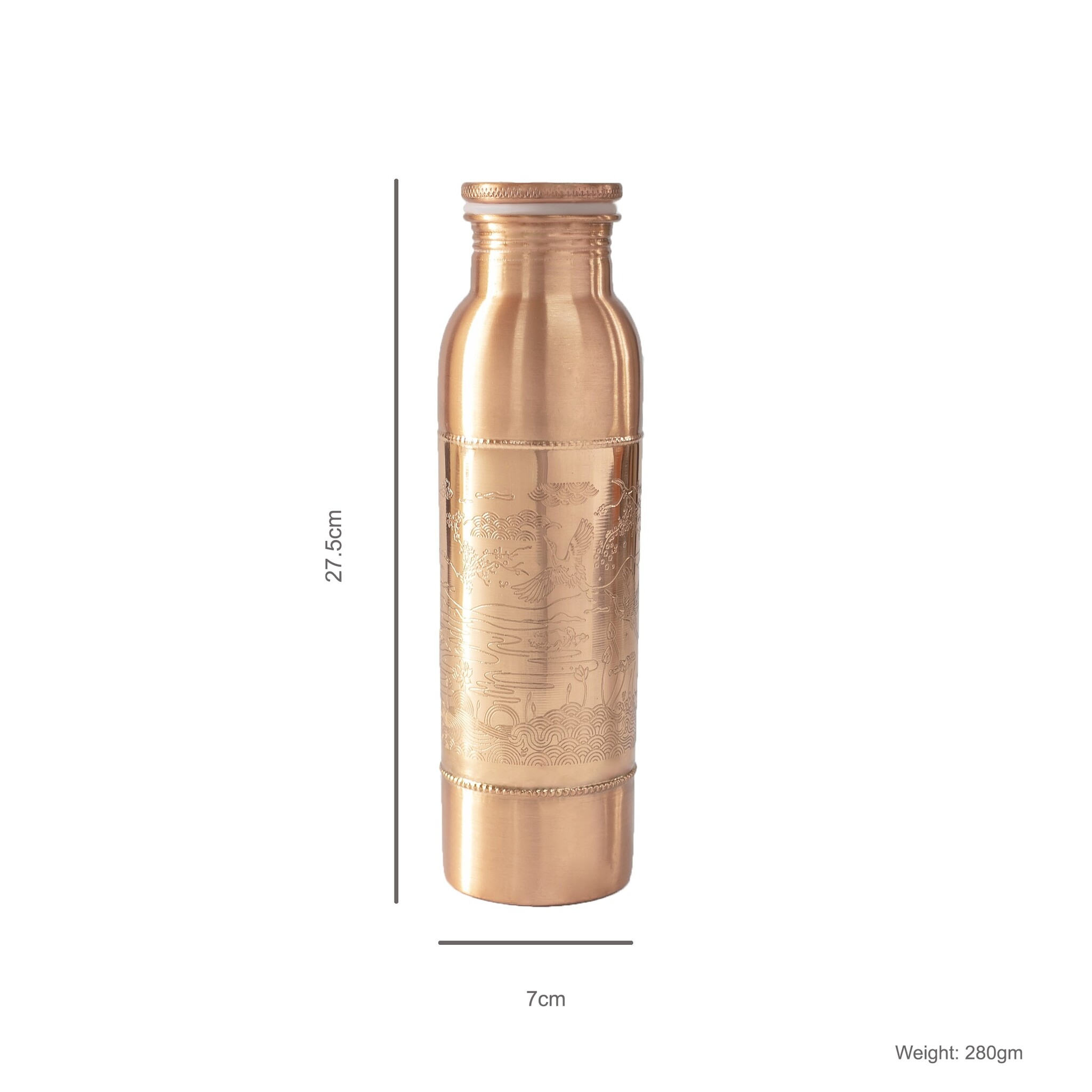 Forrest & Love Copper Drinking Bottle 900ml - Paradise - Yogisha Amsterdam