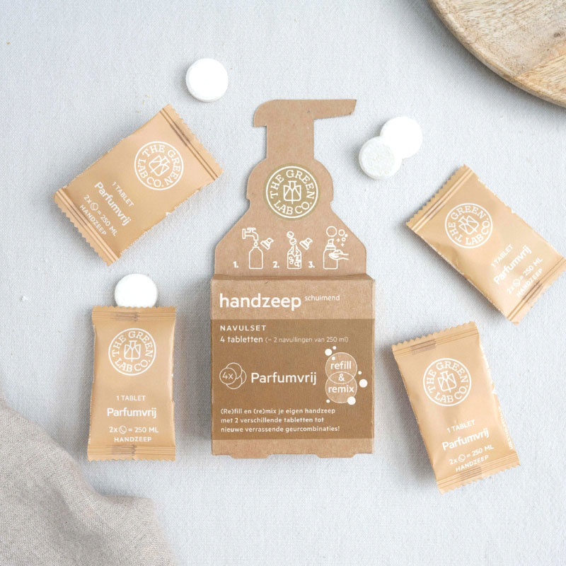 Green lab Handzeep navul set Parfumvrij | plastic vrije handzeep - Viva ...