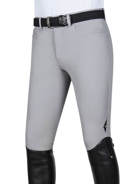 Equiline Men's Riding Breeches X-Grip Willow Light Grey - House of Horses