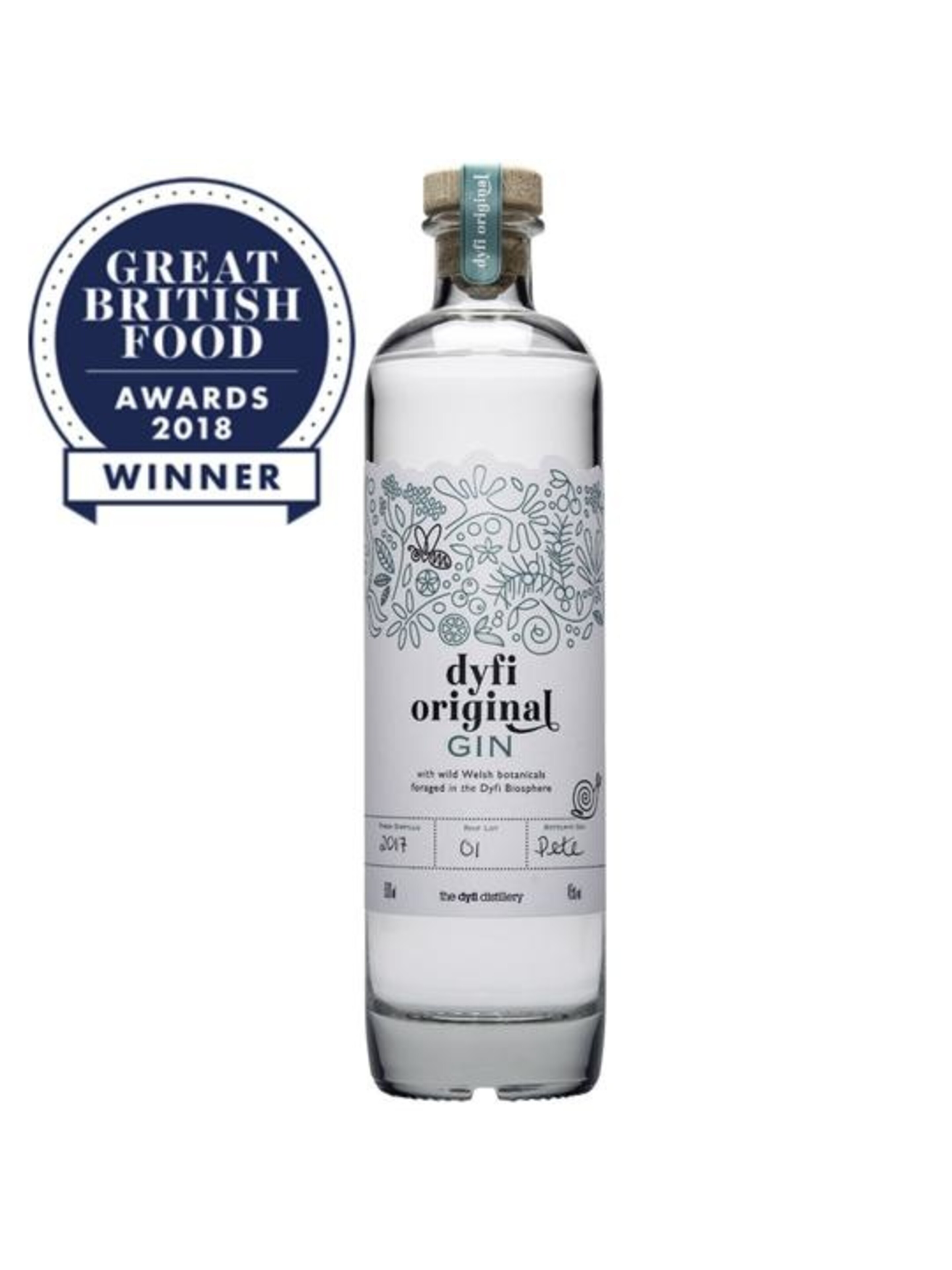 Dyfi Original Gin (50cl, 45%Vol) - Thorne Wines Limited