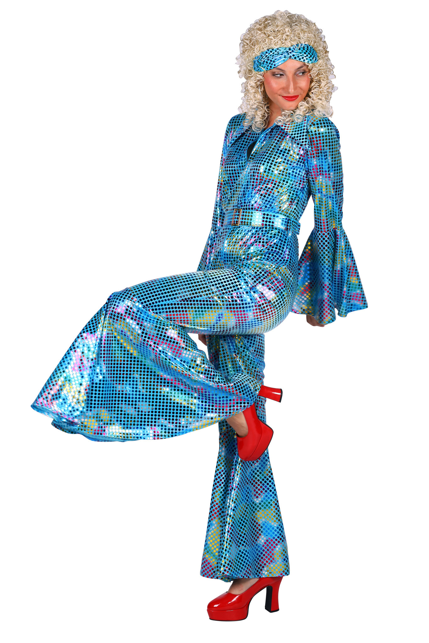Catsuit "Disco" Turquoise - De verkleedzolder, voor al uw ...