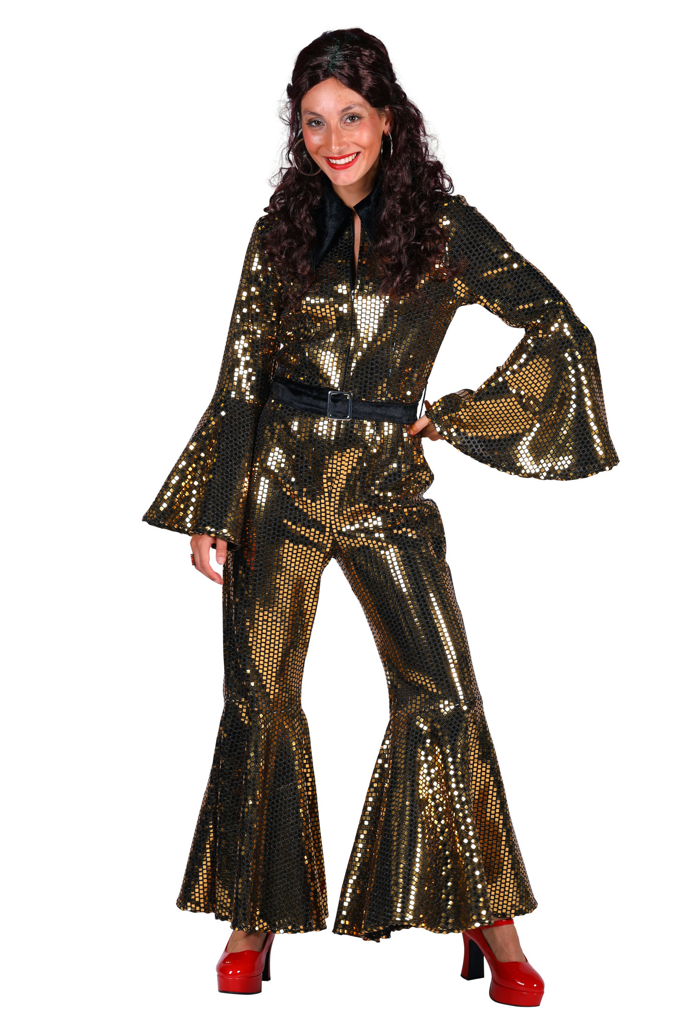 Disco Catsuit "Studio 54", Goud - De verkleedzolder, voor al uw ...