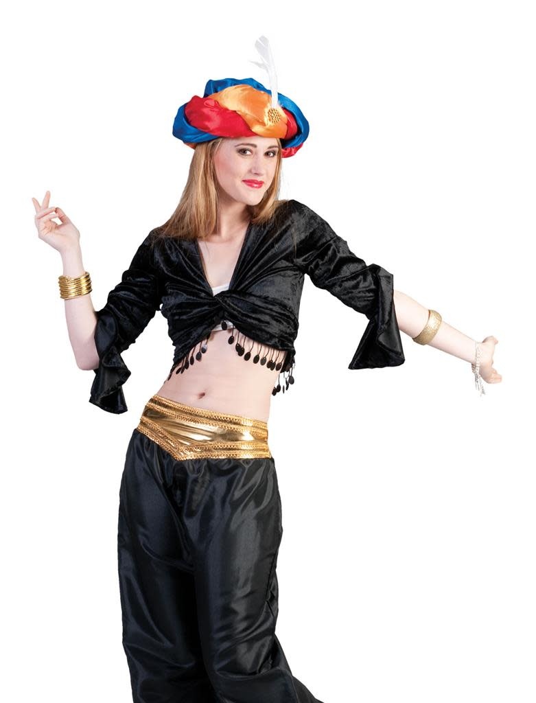 Jasmine Top Zwart - De verkleedzolder, voor al uw feestartikelen ...