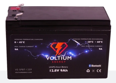 Voltium LiFePO4 Lithium Batterij 12,8 Volt 9Ah - Accuweb.nl