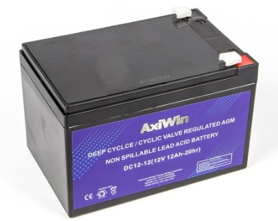 Axiwin Deep Cycle AGM accu 12 Volt 12 Ah - Accuweb.nl