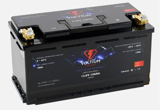 Voltium LiFePO4 Lithium Batterij 12,8 Volt 150Ah 1920Wh - Accuweb.nl
