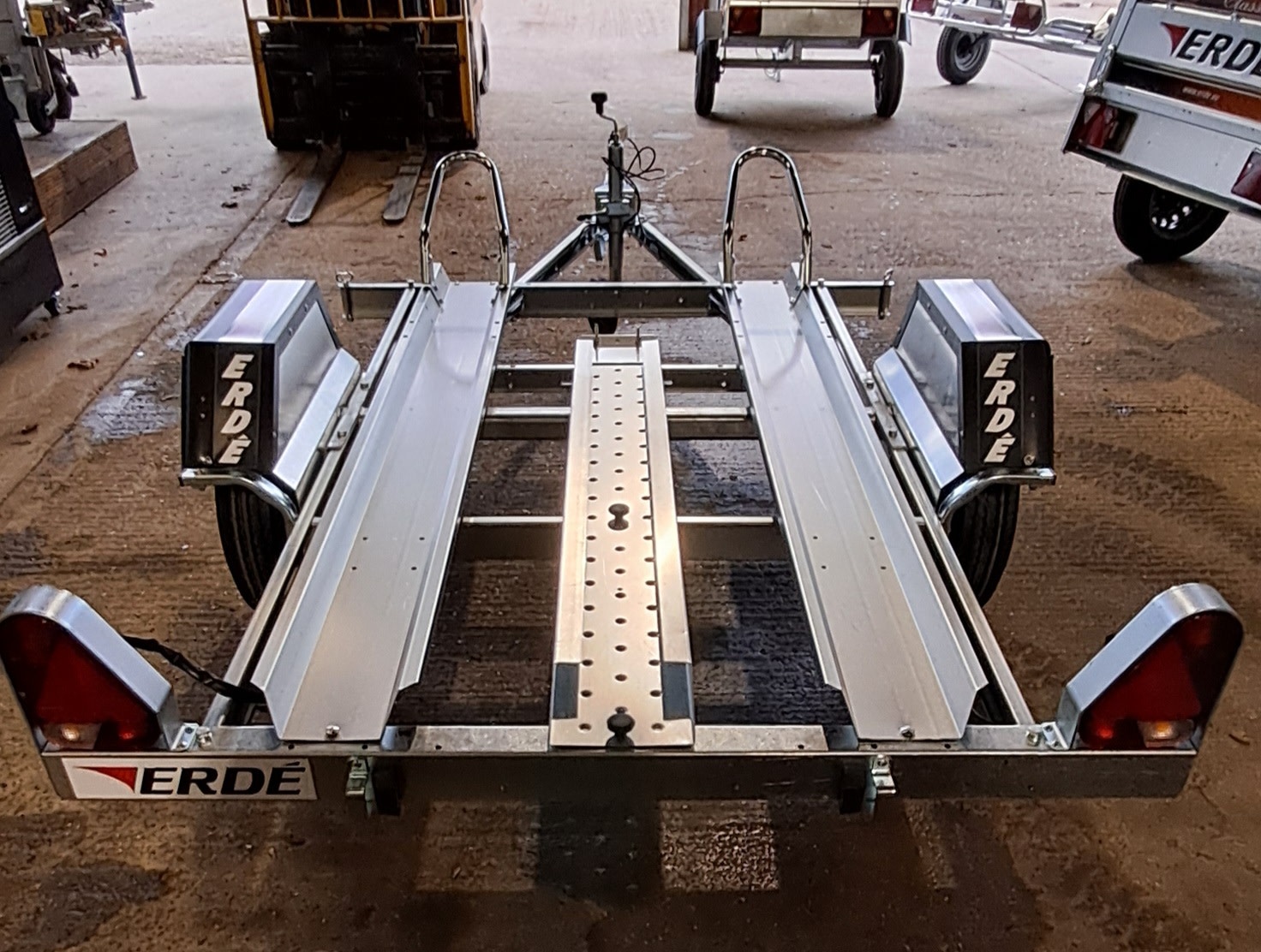 Erde Ch451 Double Bike Trailer with 1.5m Loading Ramp - Fieldfare ...