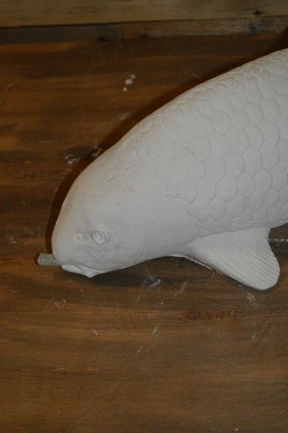 Koi Karper met slang │ Vijverbeeld │ Betonnen tuinbeeld │ Loodsvol.com ...