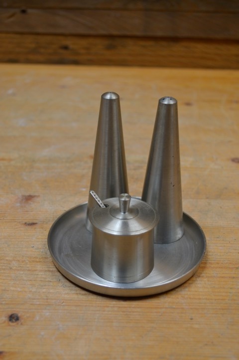 Zout, peper en mosterd setje │ Design │ Metaal │Kringloop Loodsvol.com ...