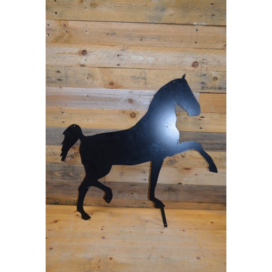 Paard │ Metalen plaat │ Glanzend zwart │ Wanddecoratie │ Loodsvol.com ...