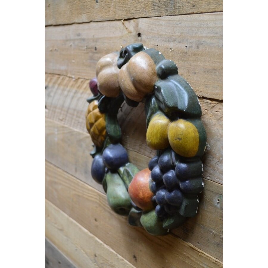 Fruitkrans van gips │ Vintage jaren 50 │ Wanddecoratie │ Loodsvol.com ...