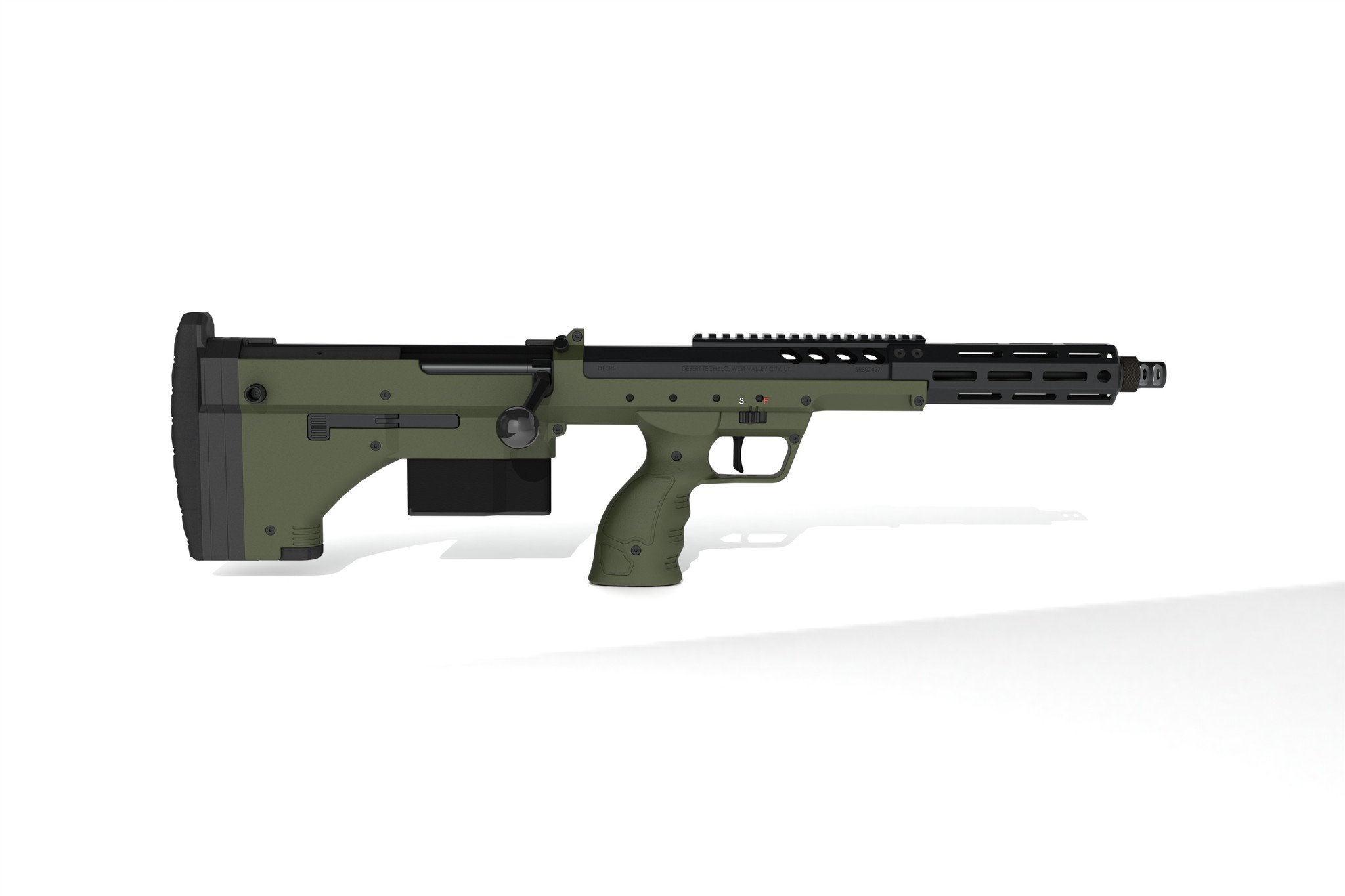 Desert Tech SRS A2 Covert, 16’’ Barrel - Olive Drab - Skirmshop UK LTD