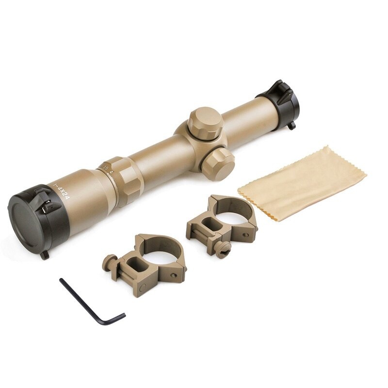 Aim-o 1-4x24 Tactical Scope Dark Earth - Skirmshop Ireland LTD