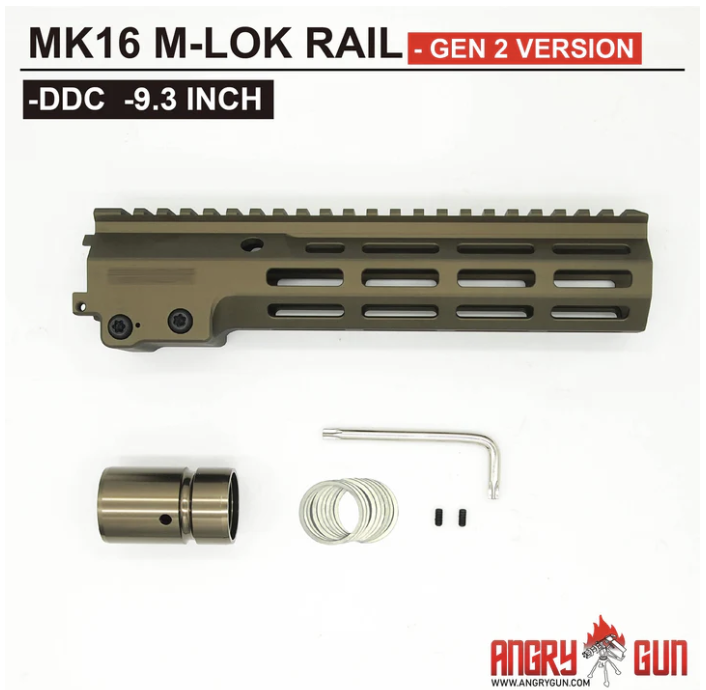 Angrygun MK16 M-Lok Rail 9.3 inch - DDC - Skirmshop Ireland LTD