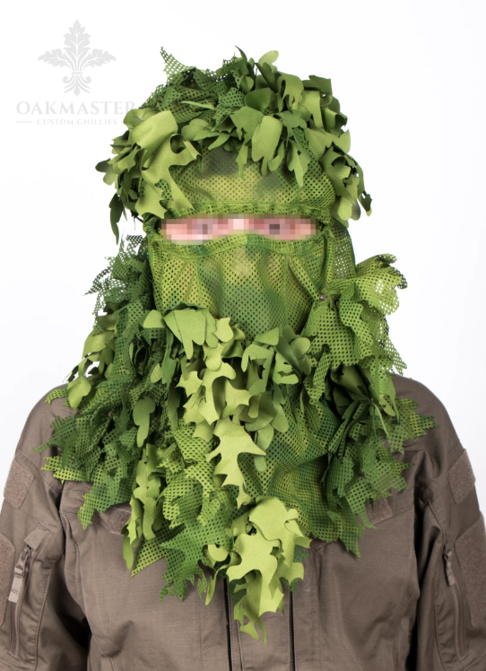 Oakmaster custom ghillies Balaclava (Green) - Skirmshop Ireland LTD