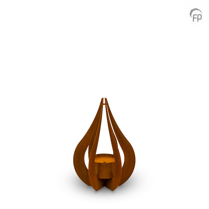 CST 001 S Weathering steel urn garden ornament Teardrop small - Funeral ...