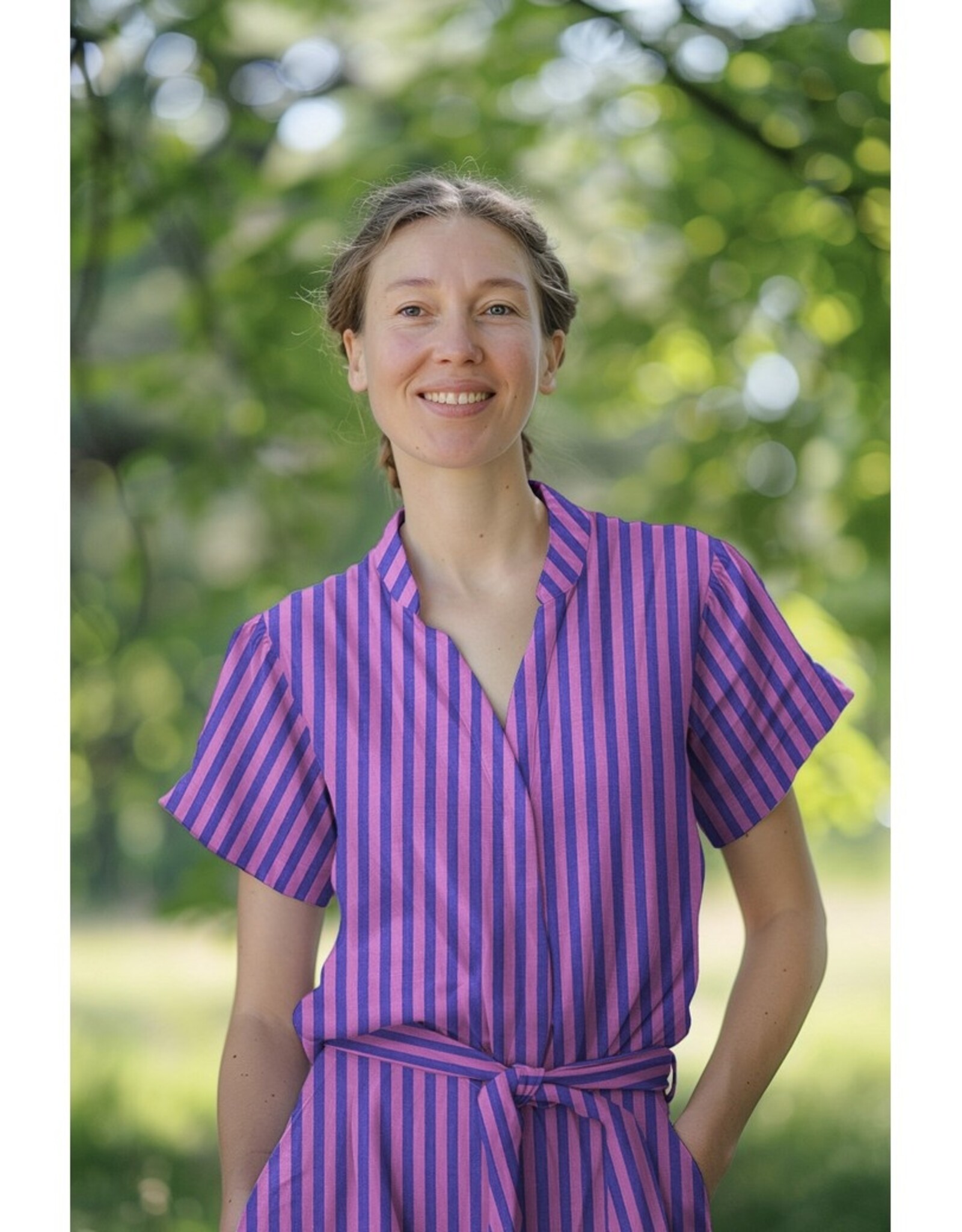 Katoen Streep - Yarn Dyed - Kobalt - Studio Olive