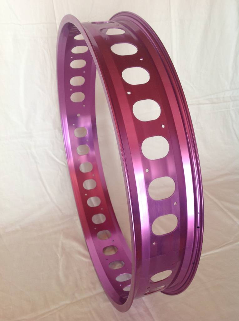 cut-out rim RM100, 26", purple anodized, 32 spoke holes, round cut-outs ...