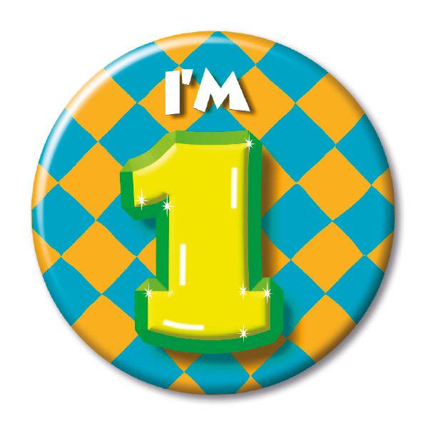 Button - I'm 1 - Zorg voor Party online feestartikelen en ballondecoraties