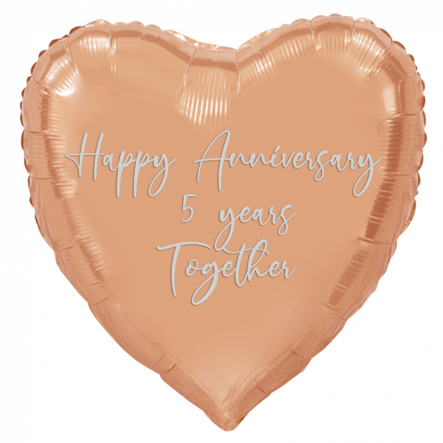 Folieballon Jumbo Hart Rosé Gold - 77x78cm - Zorg voor Party online ...