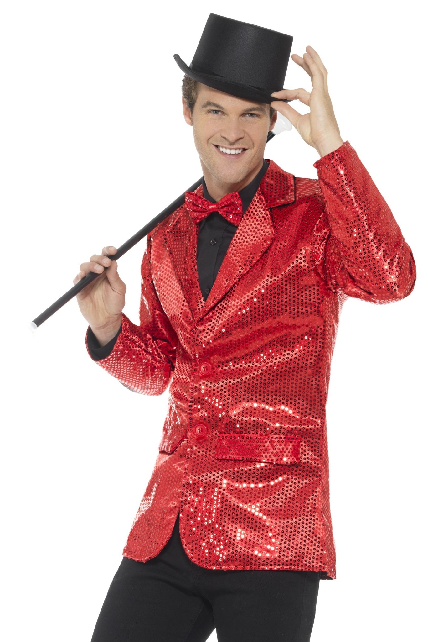 Rood Glitter Jasje voor Heren - Stralend op de Jaren 70 Disco! - Zorg ...