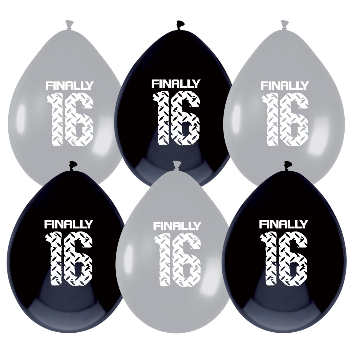 Finally 16 Ballonnen - 6 stuks - Zorg voor Party online feestartikelen ...