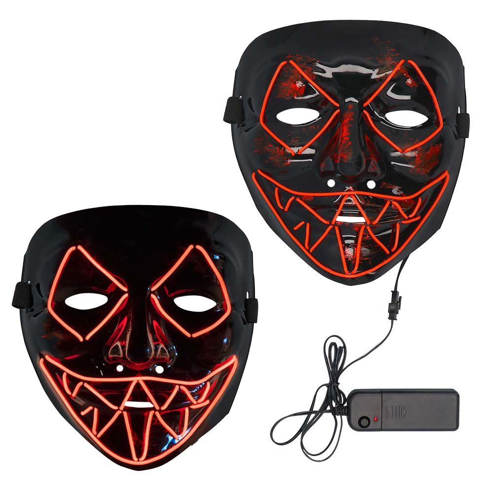 Halloween Masker - Led-masker Killer Smile - Rood - Zorg voor Party ...