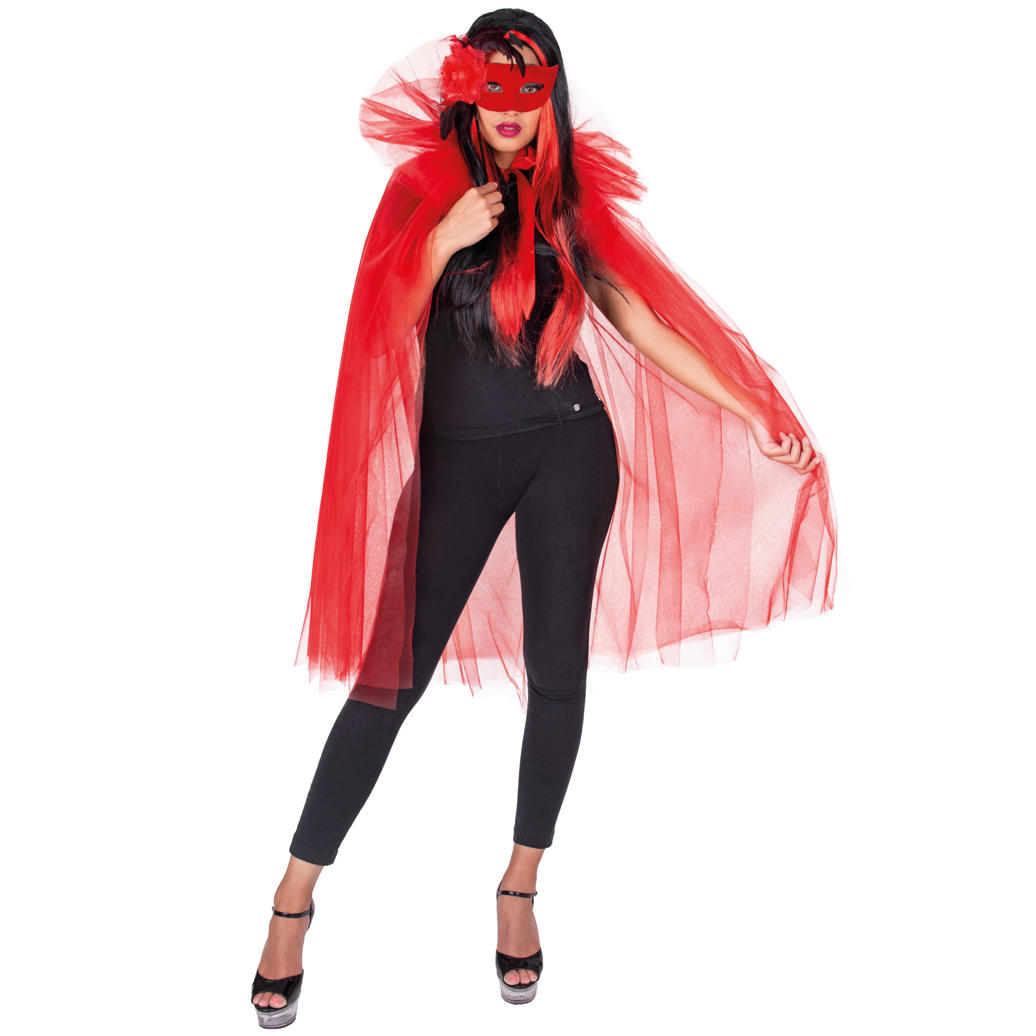 Halloween Kleding - Halloween Cape - Tule Cape Rood - Zorg voor Party ...
