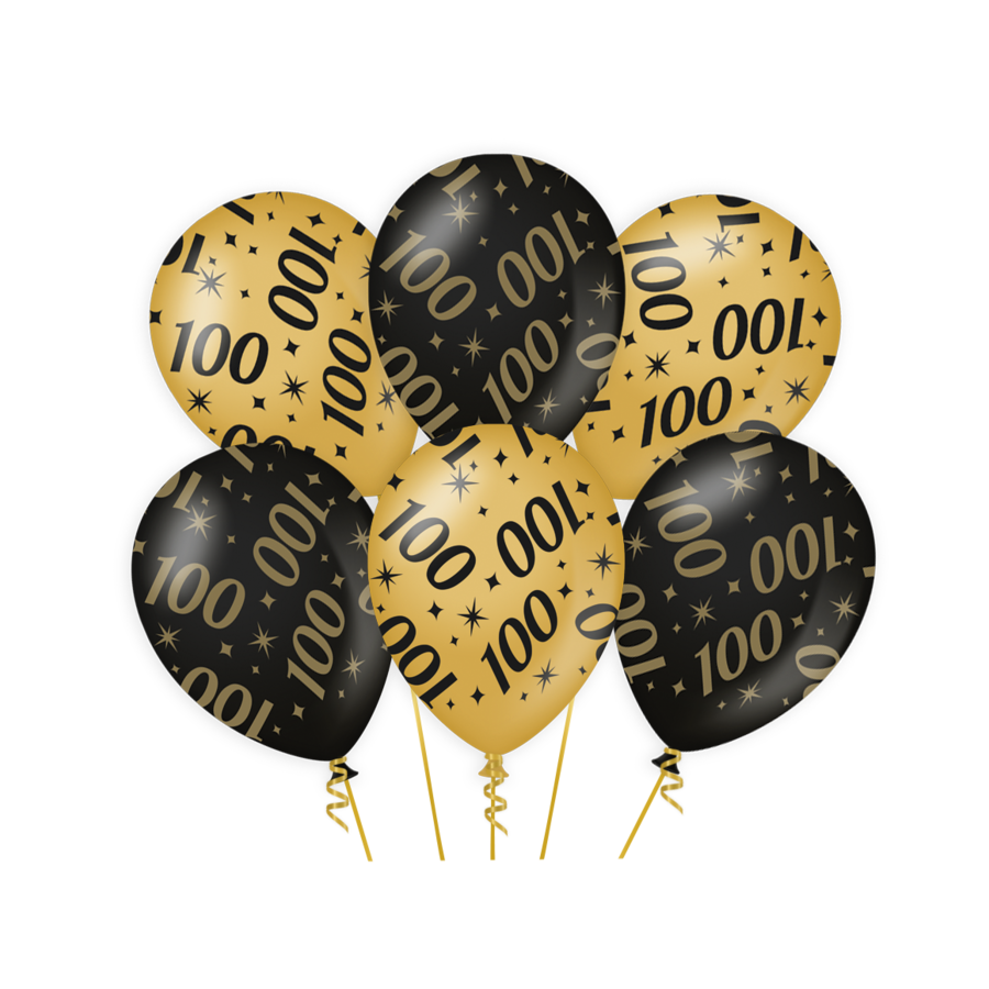 Classy Party Ballonnen – 100 Jaar - 6st - Zorg voor Party online ...