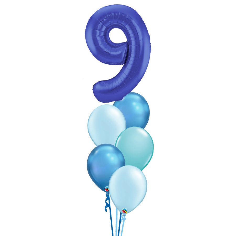 Pretty Blue Age Set - Ballondecoratie Leeftijd Blauw Tinten - Zorg voor ...