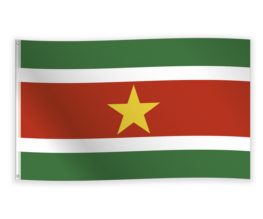 Gevelvlag Suriname - Feestartikelen Surinaamse Vlag - Zorg voor Party ...