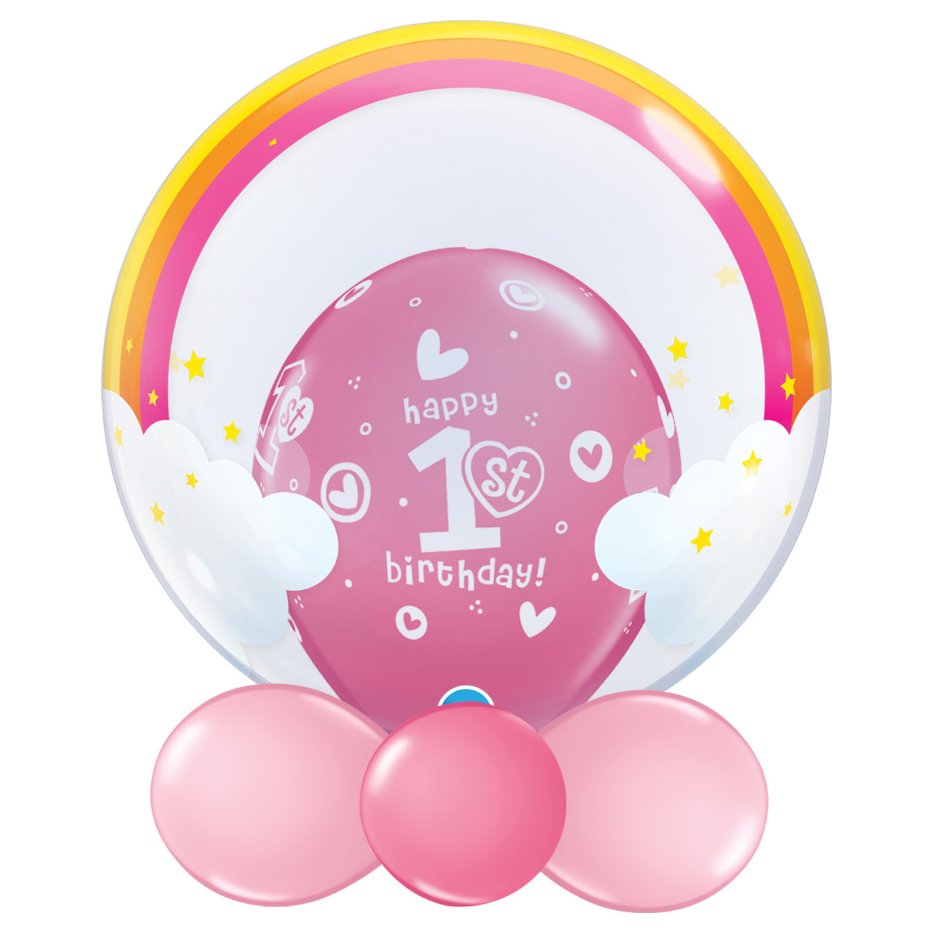 Cadeau Ballon - Deco Bubble Rainbow Clouds - Zorg voor Party online ...