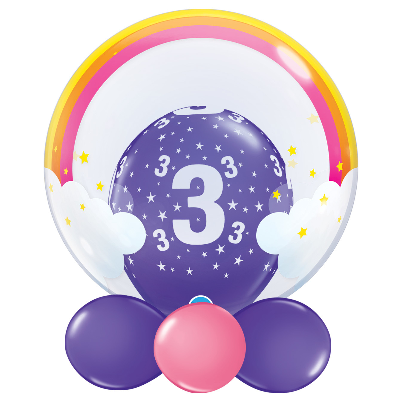 Cadeau Ballon - Deco Bubble Rainbow Clouds - Zorg voor Party online ...