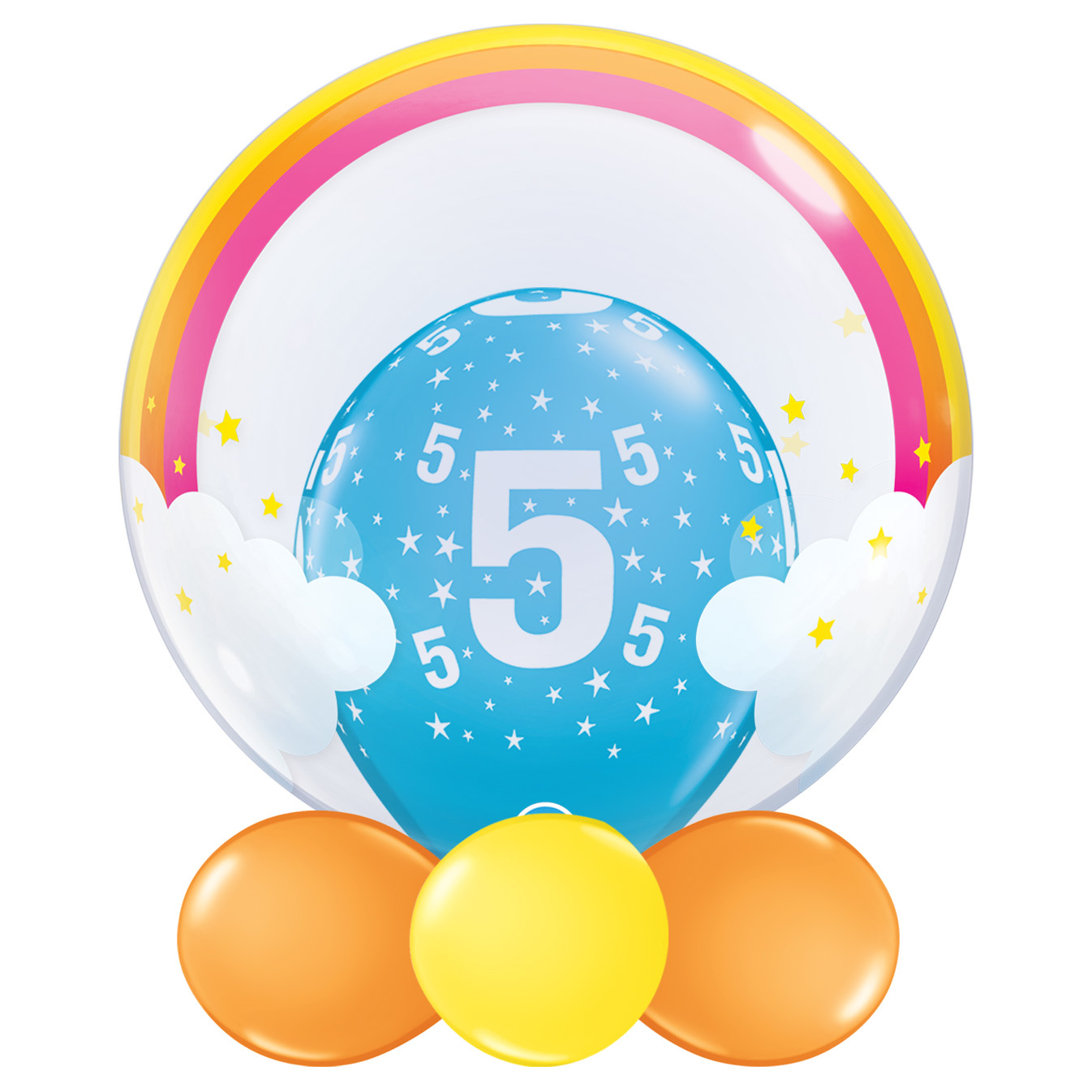 Cadeau Ballon - Deco Bubble Rainbow Clouds - Zorg voor Party online ...