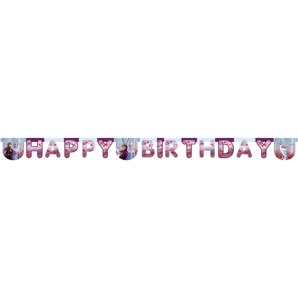 Frozen Letterbanner – Happy Birthday Slinger met Elsa & Anna - Zorg ...