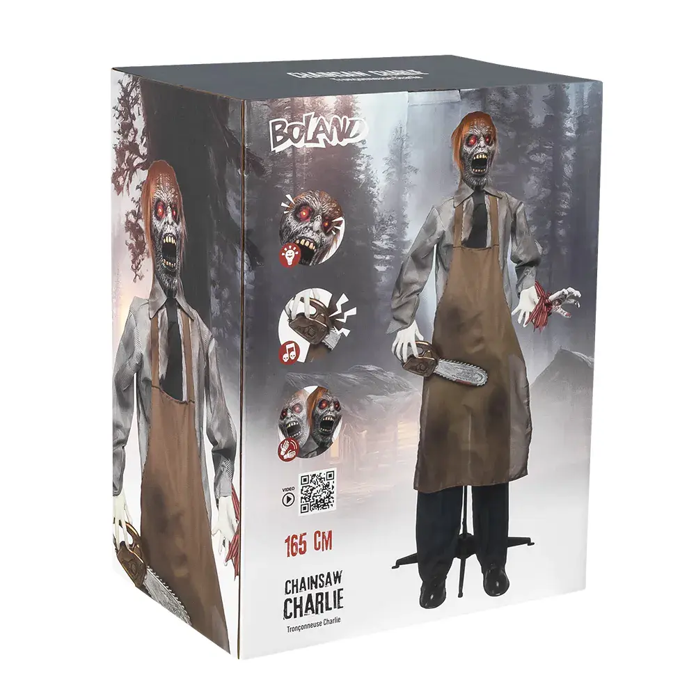 Chainsaw Charlie Zombie 165 cm – Horror Halloween Decoratie - Zorg voor ...