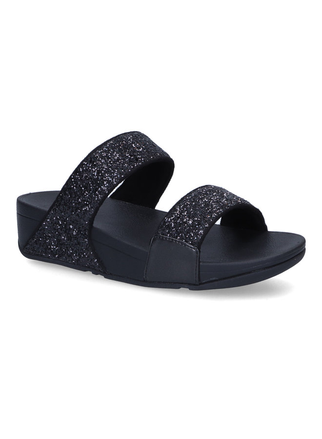 Bottine Aarschot | FitFlop | Lulu Glitter Slides | Black Glitter - Bottine