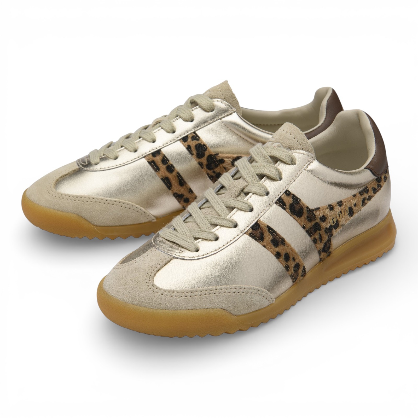Bottine|Gola|Torpedo Glimmer Safari|Trainer Gold/ Leopard/ Dark Brown ...