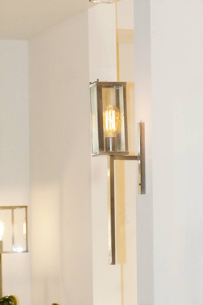 Applique murale flambeau extérieur rustique verre