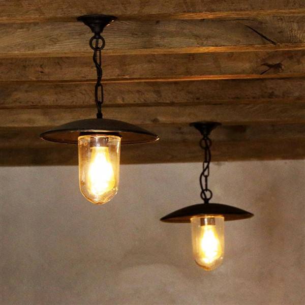 Lustre hall rustique bronze, nickel, chrome