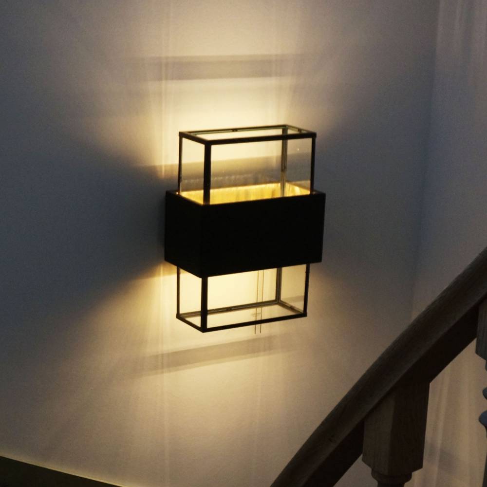 Wandlamp hal LED glas rechthoekig 30cm of 45cm H - Feluce